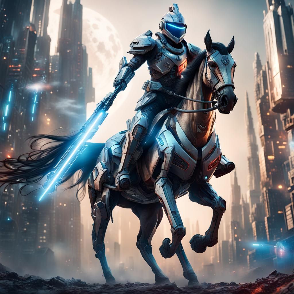 Sci-Fi Knight - AI Generated Artwork - NightCafe Creator