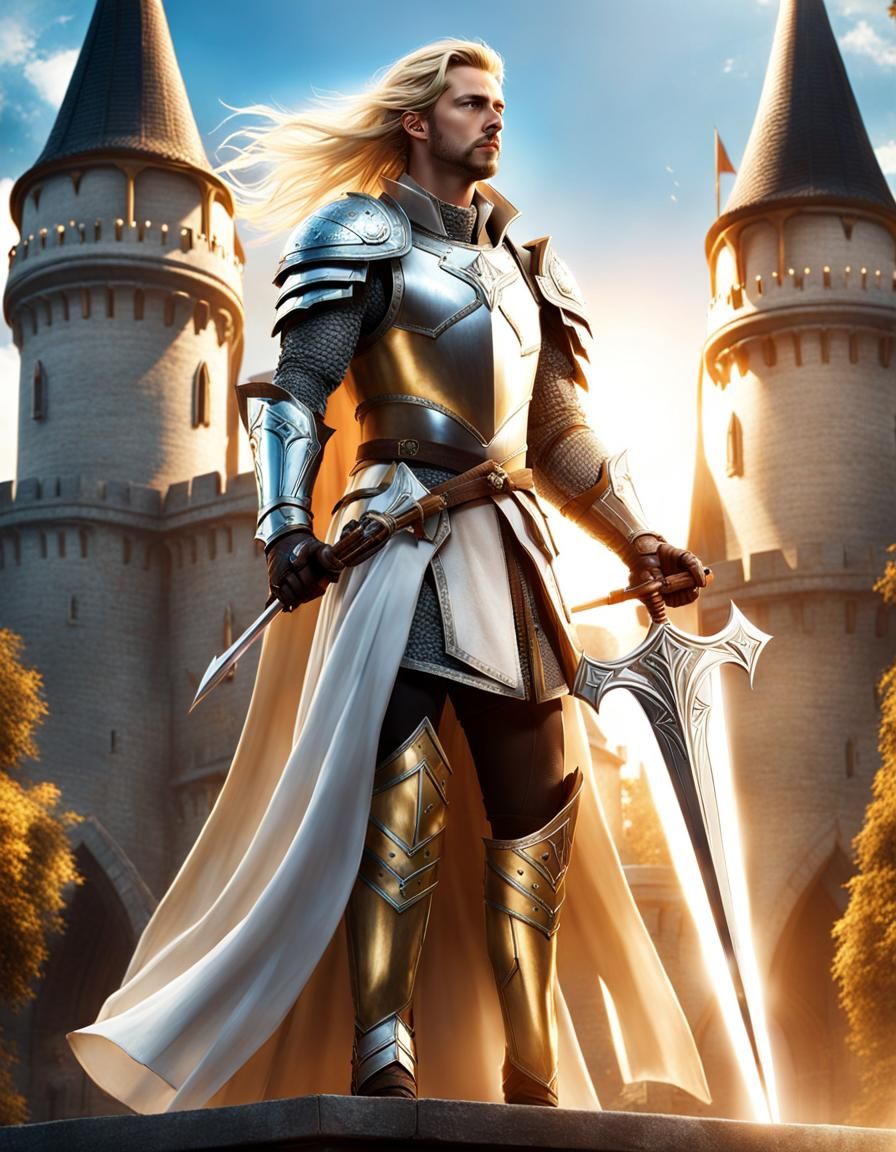 Silver Knight Castle Guard - AI Generated Artwork - NightCafe Creator