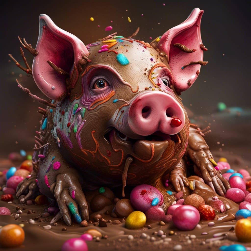Chocolate Pig - AI Generated Artwork - NightCafe Creator