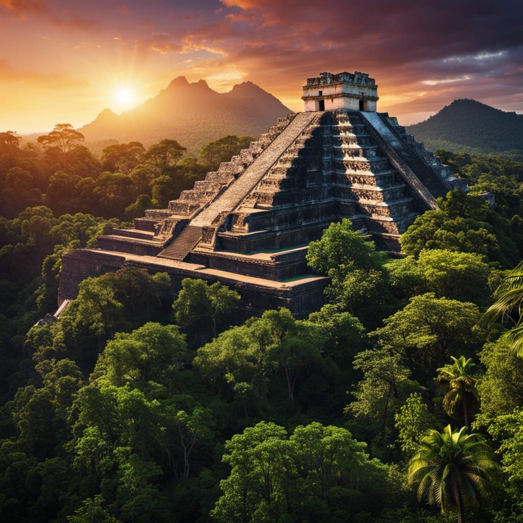 Mayan Temple - AI Generated Artwork - NightCafe Creator