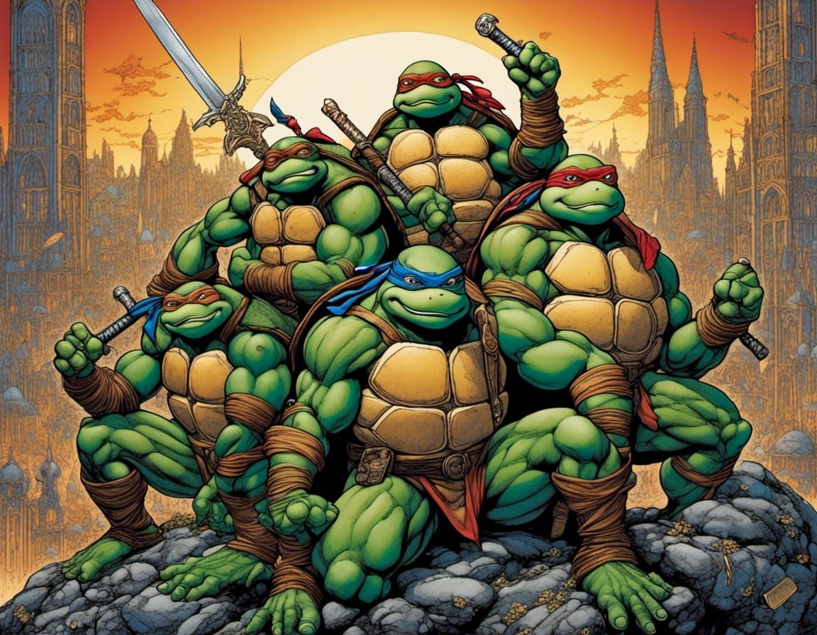 Teenage mutant ninja turtles; - AI Generated Artwork - NightCafe Creator