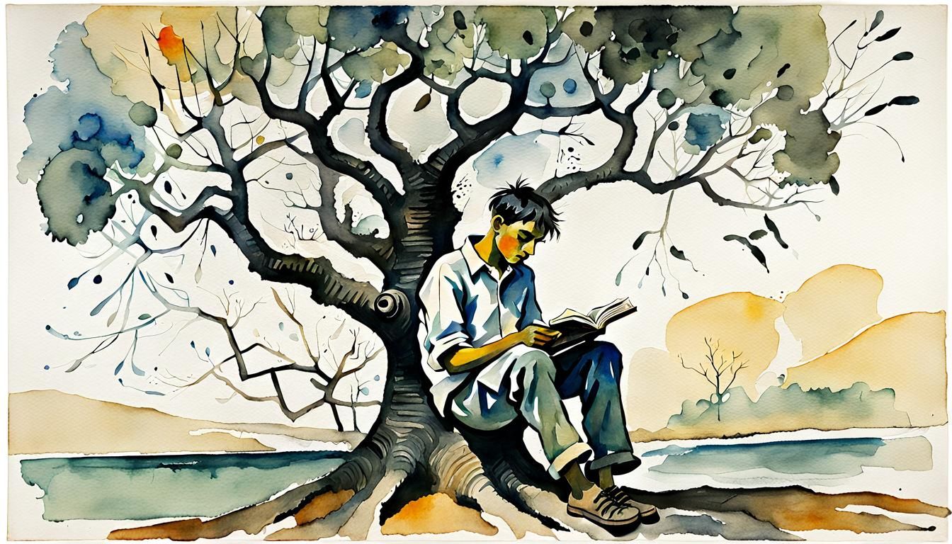 Reading a Book - AI Generated Artwork - NightCafe Creator