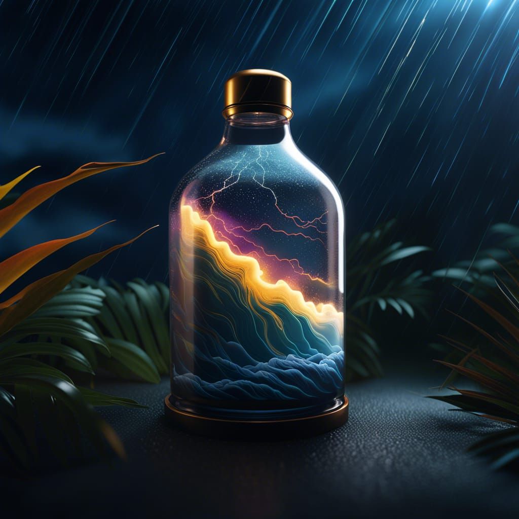 Bottled Tsunami - AI Generated Artwork - NightCafe Creator