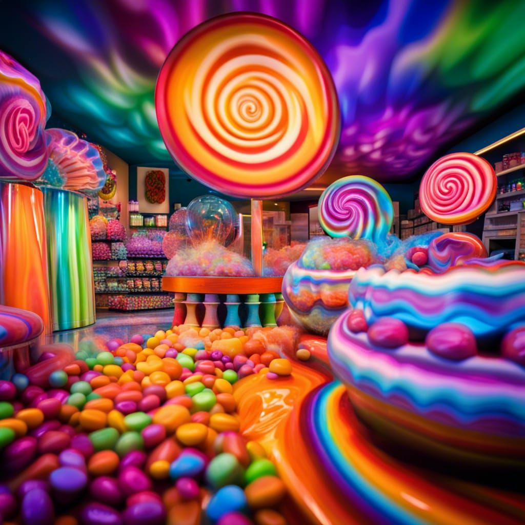 Welcome to the candy shop - AI Generated Artwork - NightCafe Creator