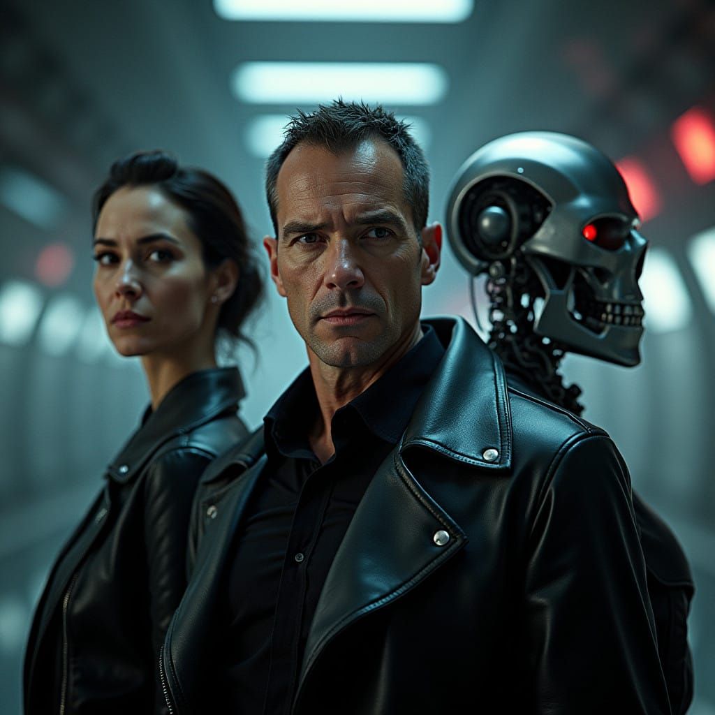 Cybernetic Heroes: Realistic Terminator Portrait P... - AI Art