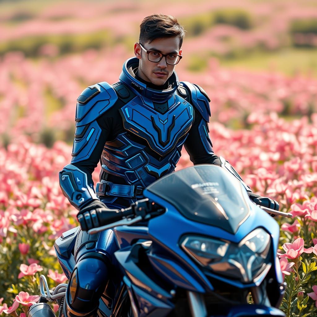 High-Tech Hero in Futuristic Fashion - AI Art