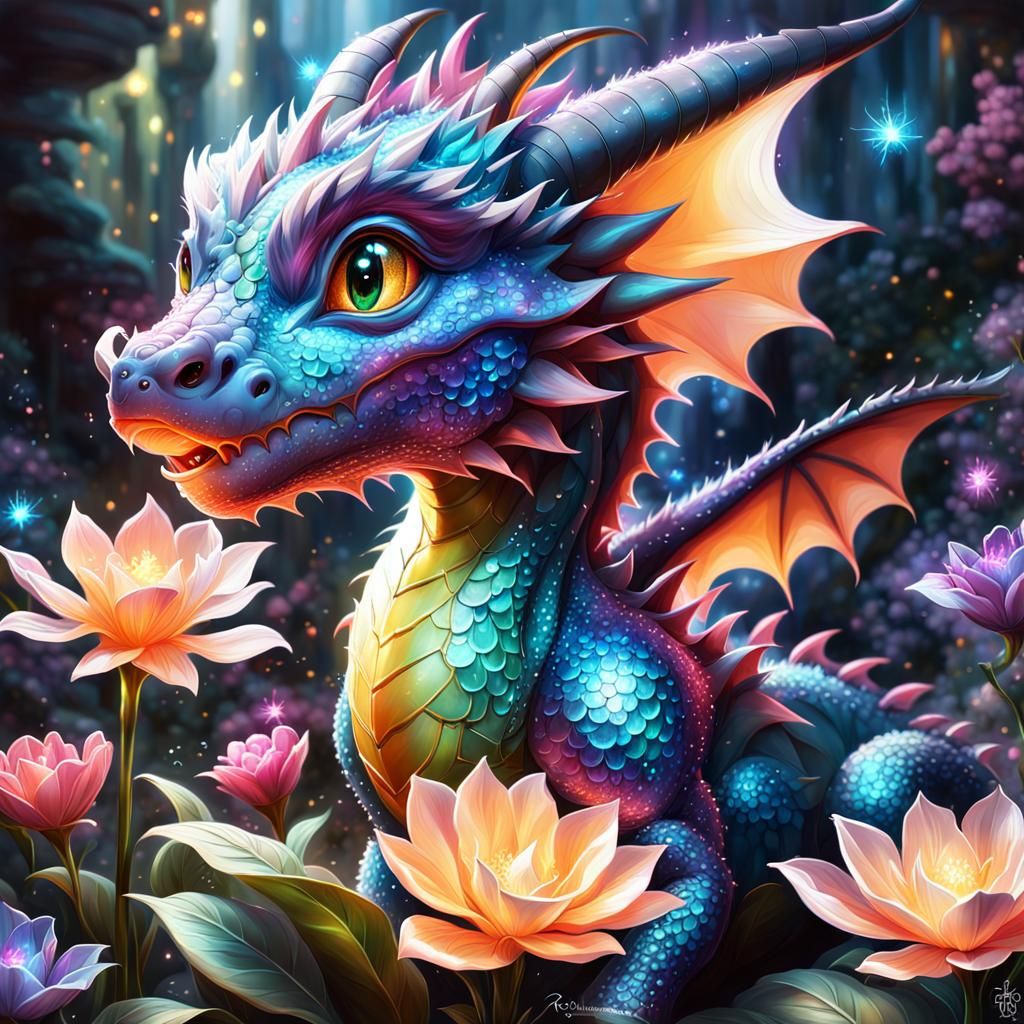 Jewel Dragon - AI Generated Artwork - NightCafe Creator