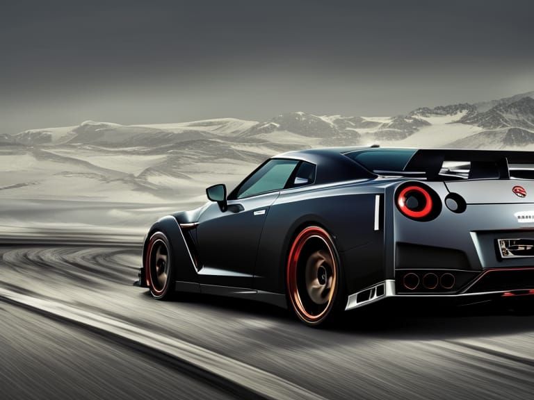 In the Alps with R35 - AI Generated Artwork - NightCafe Creator