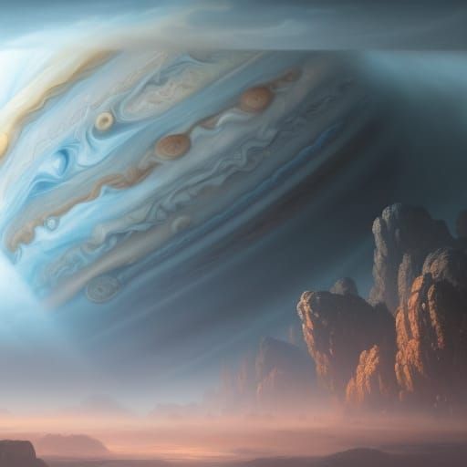 Blue Jupiter - AI Generated Artwork - NightCafe Creator