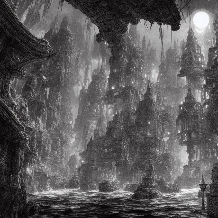 Underwater City Of R'lyeh : r/nightcafe