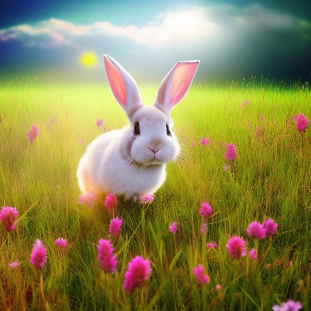 Bunny Running - AI Generated Artwork - NightCafe Creator