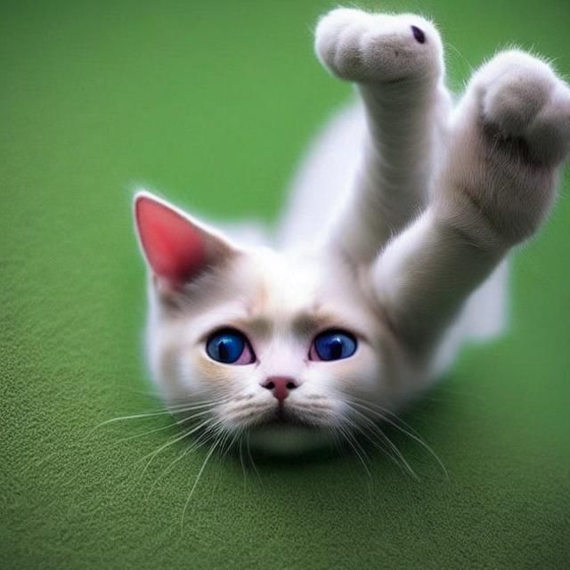 a super cute cat with fingers coming out of every hole in it's body ...