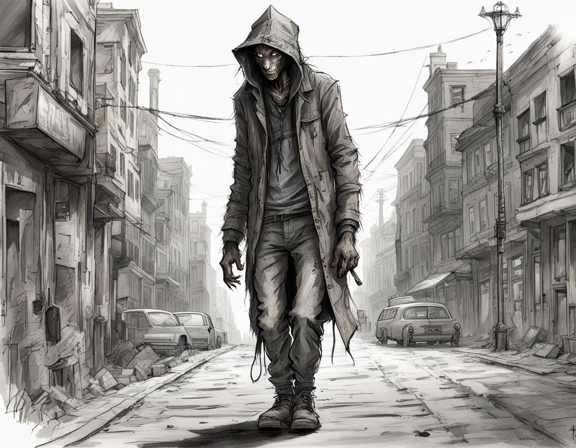 Male skinwalker concept sketch. Urban fantasy. - AI Generated Artwork ...