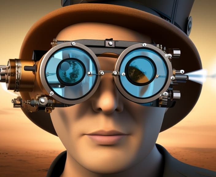 High Tech Steampunk Glasses with X-Ray Vision, Secret Little Missiles ...