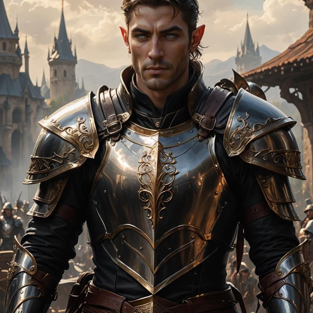 Uelandus the Half Elf Imperial Knight - AI Generated Artwork ...