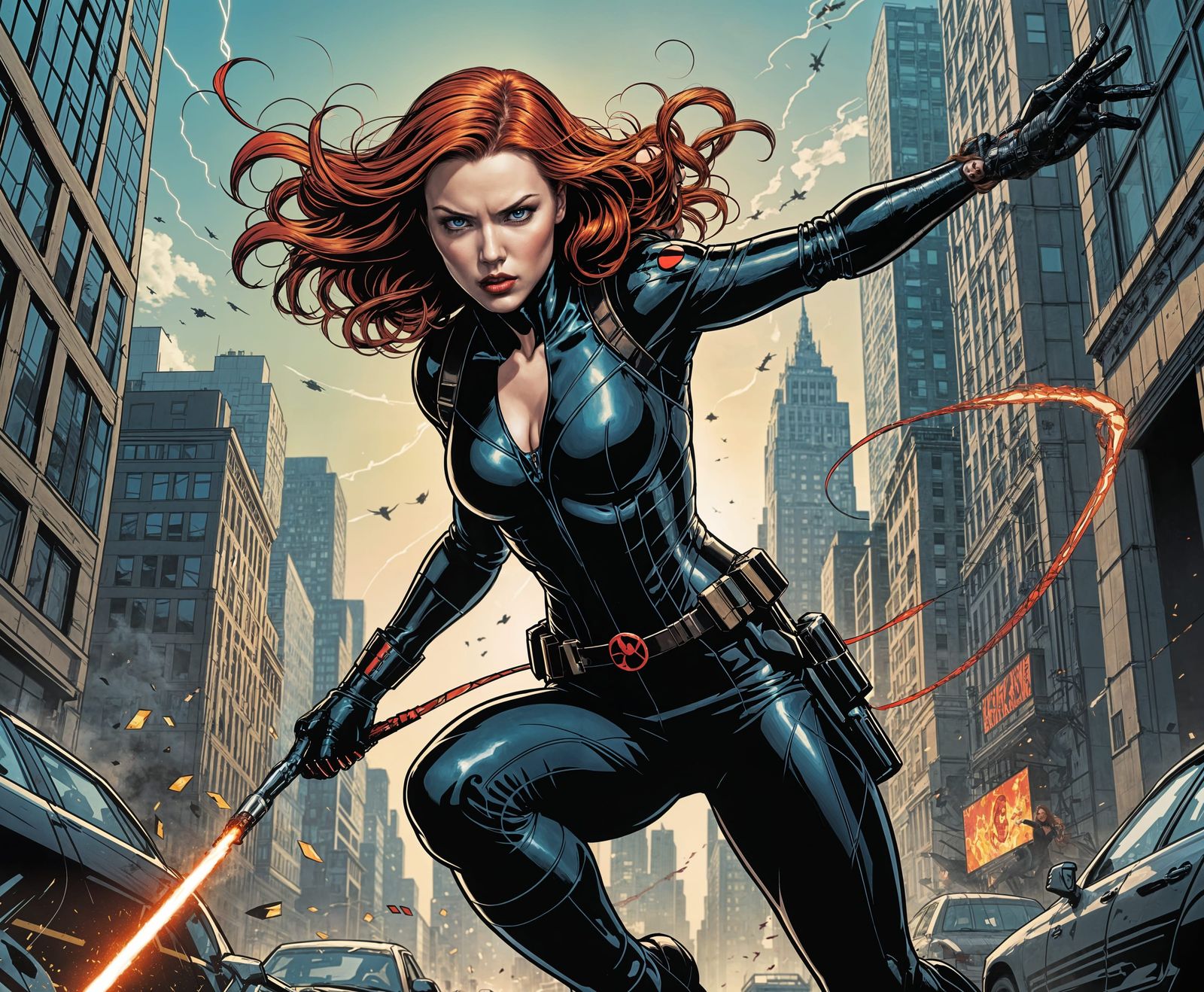 Black Widow comic book style - Comic Book Style Black Widow ...