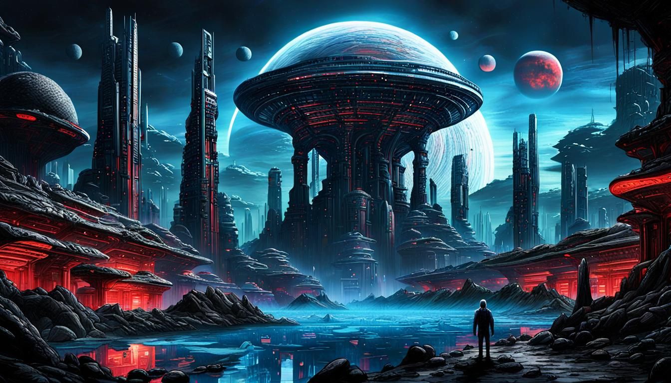 Alien Mega City - AI Generated Artwork - NightCafe Creator