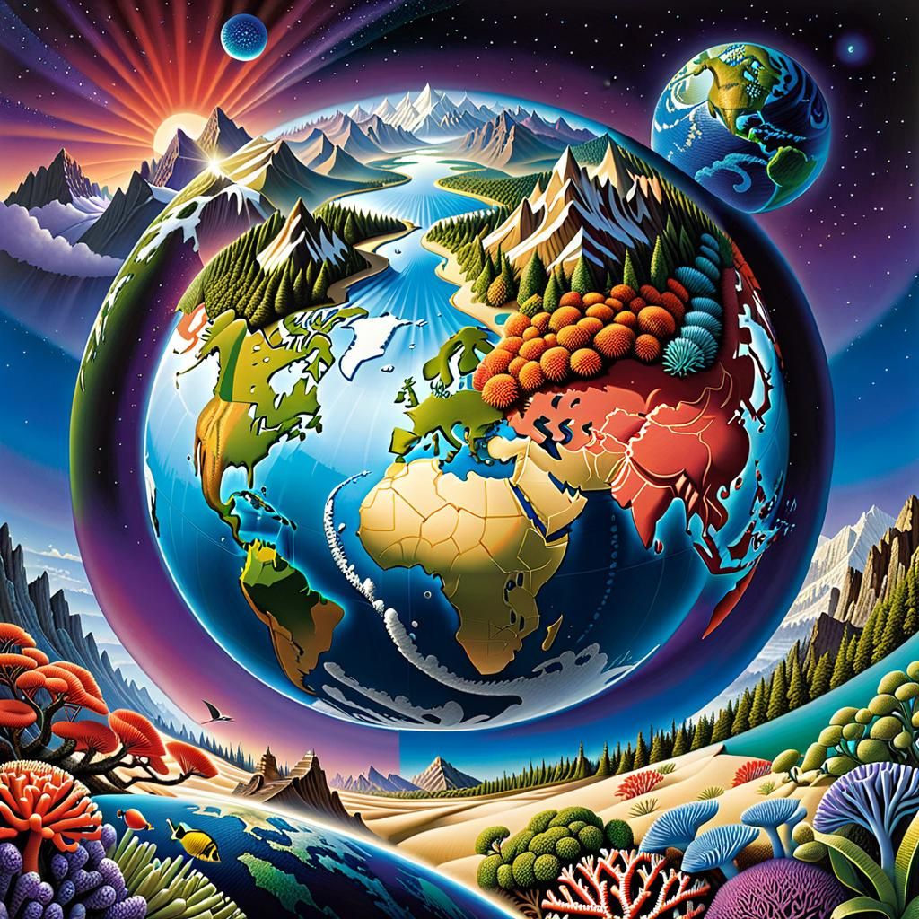 Te magic globe - AI Generated Artwork - NightCafe Creator