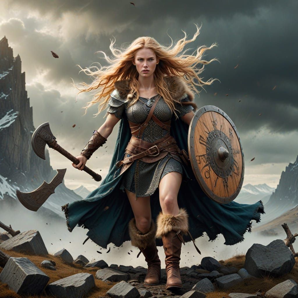 Beautiful Barbarian - Fierce Viking Shieldmaiden in Ancient ...