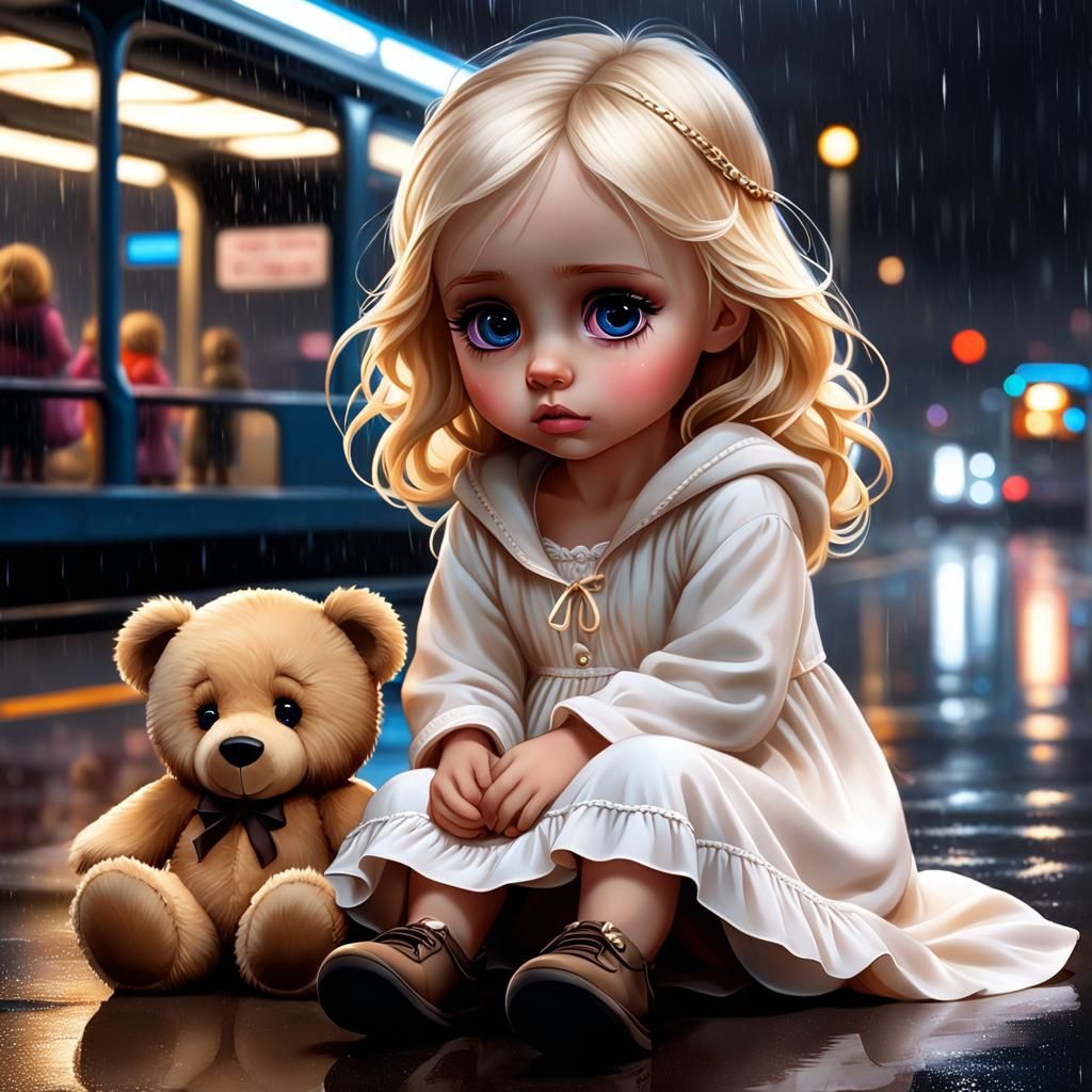 sad child waiting - sad child waiting