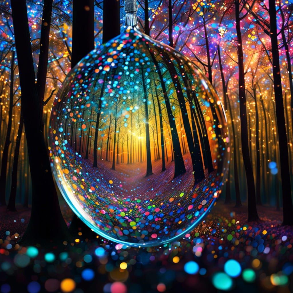 Magical Glitter Forest - AI Generated Artwork - NightCafe Creator
