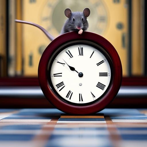 Hickory dickory dock...the mouse ran up the clock - AI Generated ...