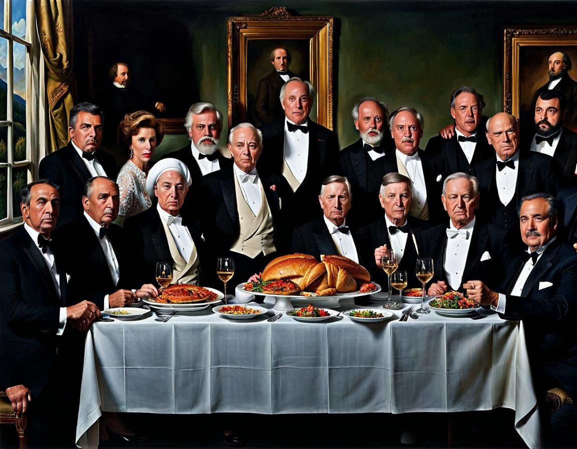 Spot the unwoke in a woke dinner-party - AI Generated Artwork ...