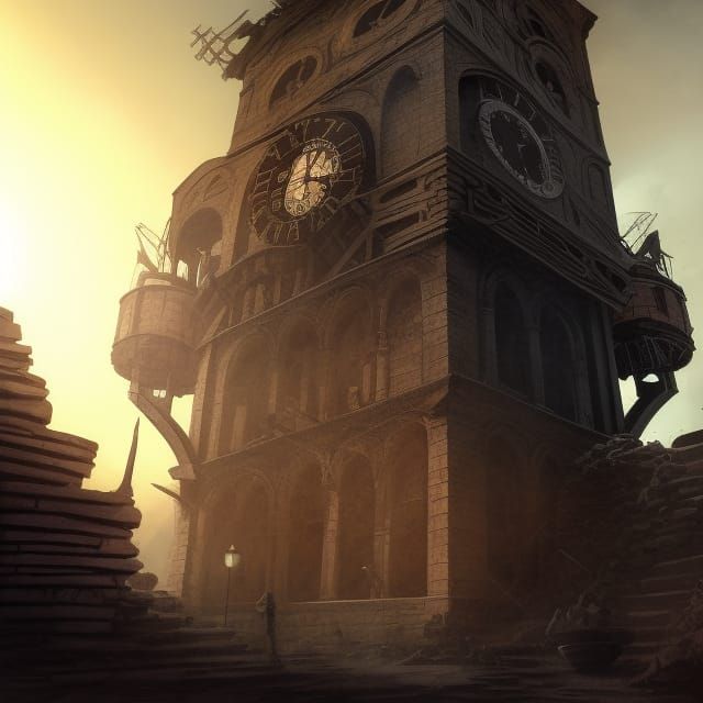 Ancient Clocktower - AI Generated Artwork - NightCafe Creator