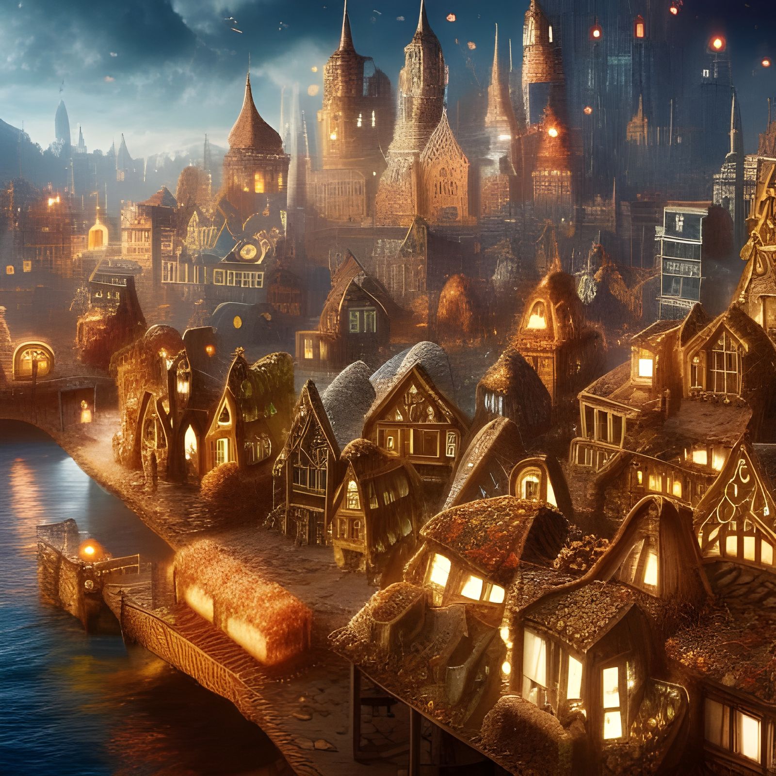 Gingerbread City - AI Generated Artwork - NightCafe Creator