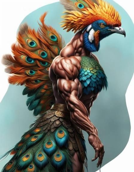 Peacock the Perfect Man - AI Generated Artwork - NightCafe Creator