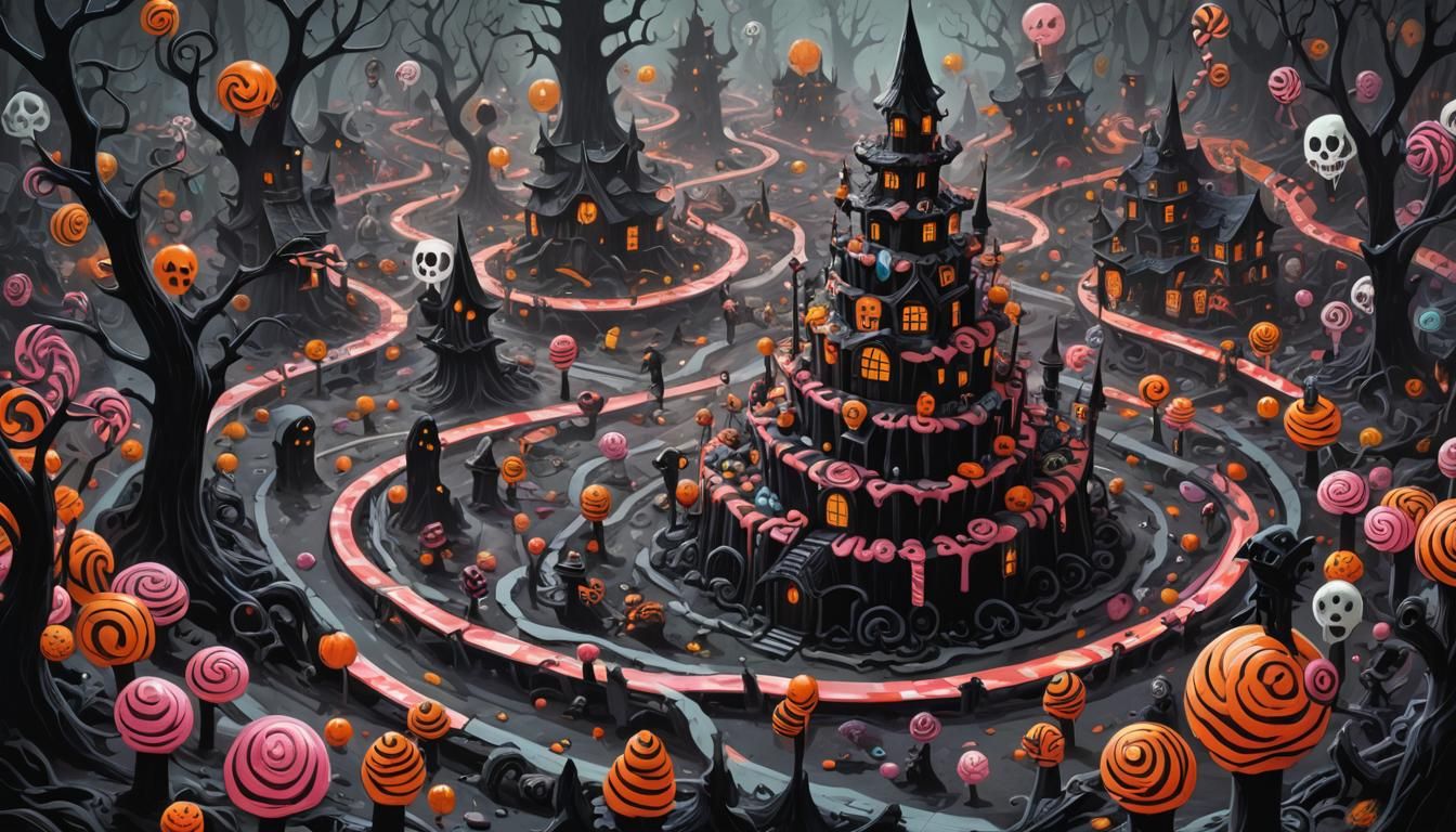 spooky licorice candyland - AI Generated Artwork - NightCafe Creator