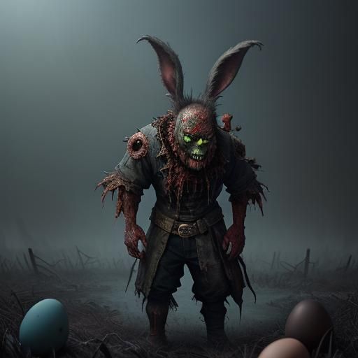 zombie bunny 1 - AI Generated Artwork - NightCafe Creator