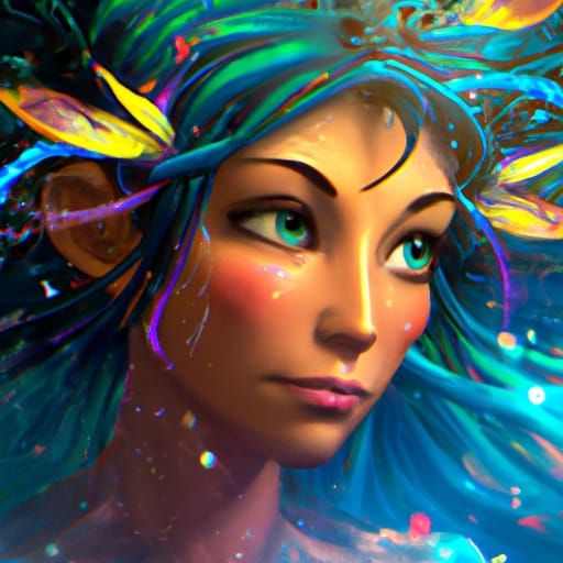 dreamy portrait of a nymph : r/nightcafe