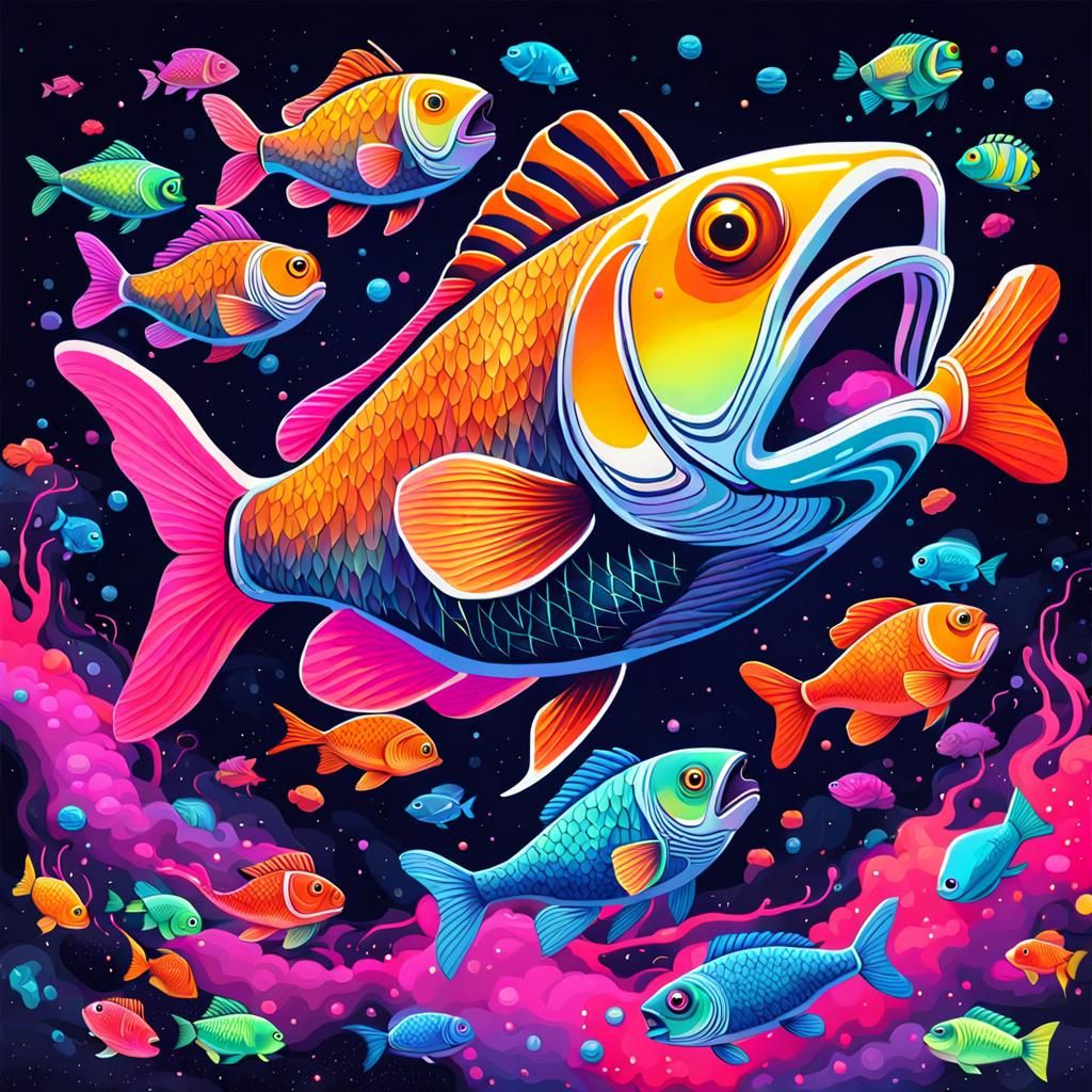 Space Fish - AI Generated Artwork - NightCafe Creator