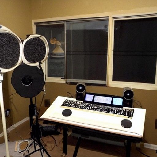 The worst recording studio ever - AI Generated Artwork - NightCafe Creator