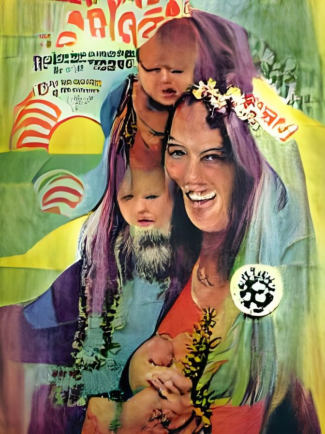 Cover of Hippie Parent Monthly magazine in July 1969 - AI Generated ...