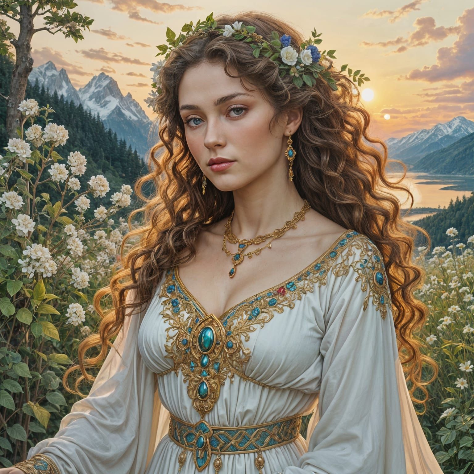 Slavic Goddess of Love and Beauty in Ancient Harmo... - AI Art