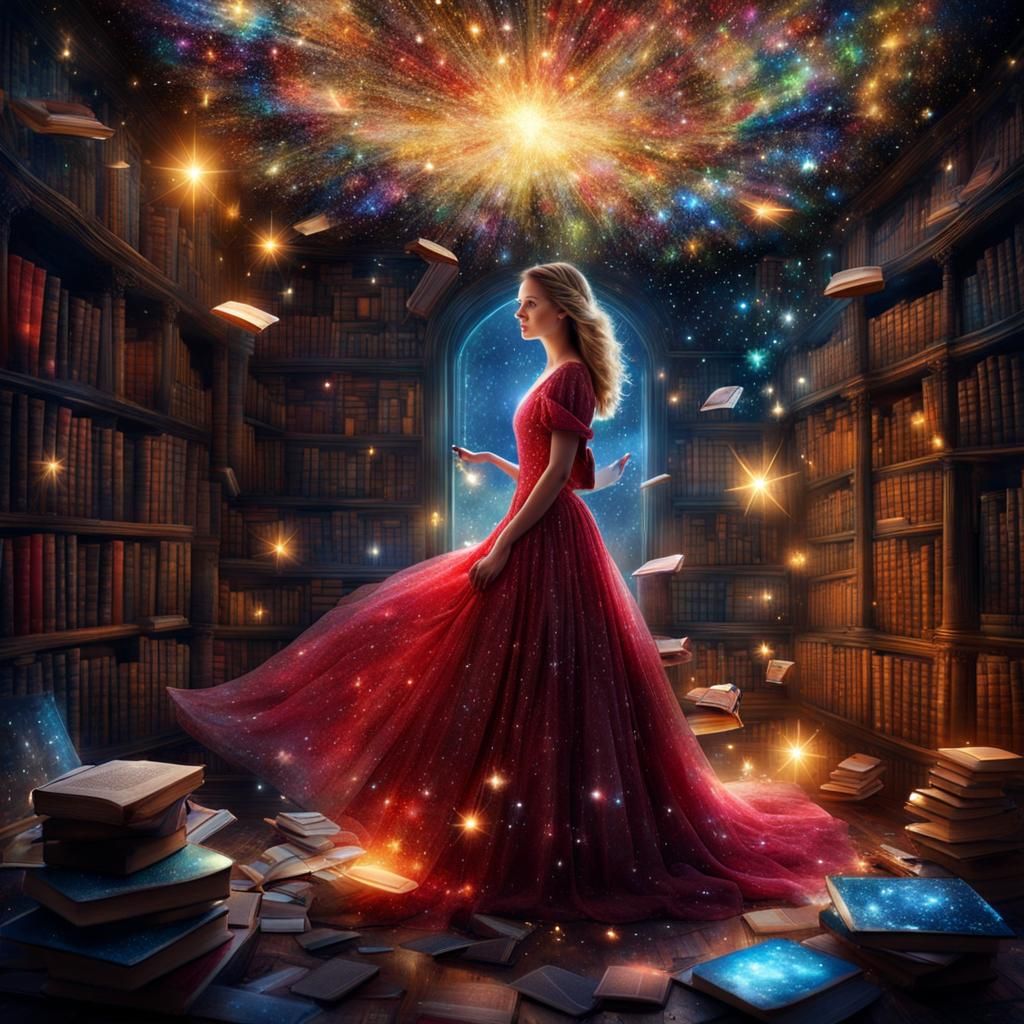 Beautiful Galaxy of Books! 2 - AI Generated Artwork - NightCafe Creator