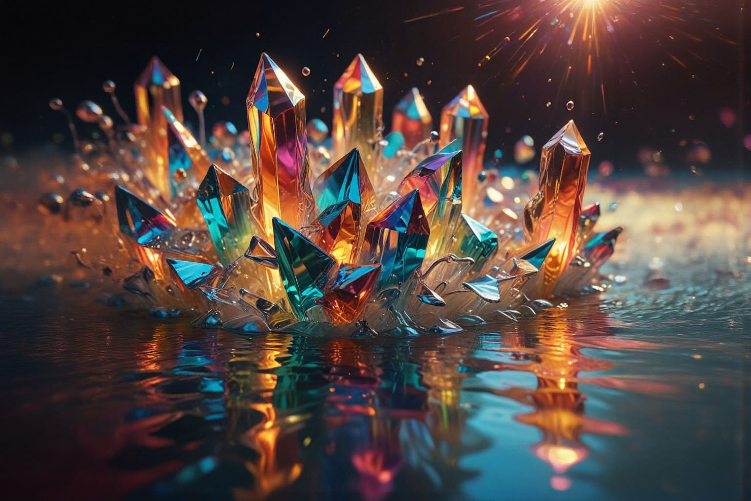 Prismatic Display + - Neon Prisms Dreamscape: Vivid Rainbow ...