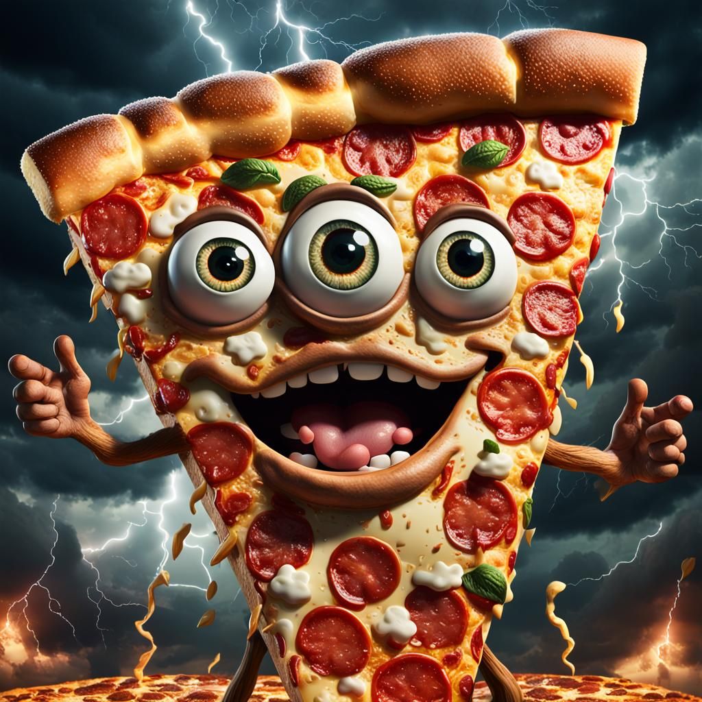 Giant Pizza Monster - AI Generated Artwork - NightCafe Creator