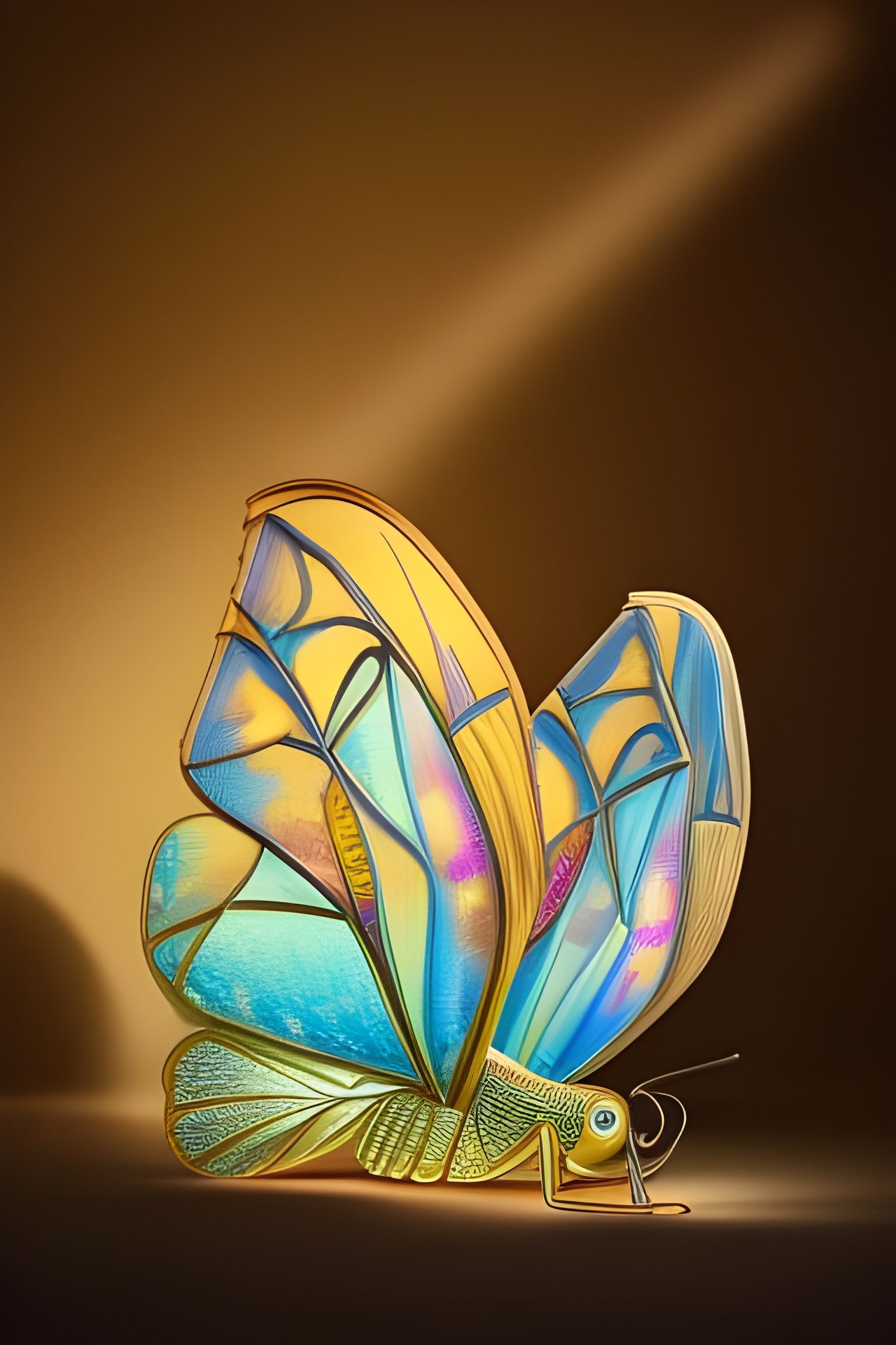 Butterfly-Shaped Lamps (made from origami butterfly on a lamp source ...