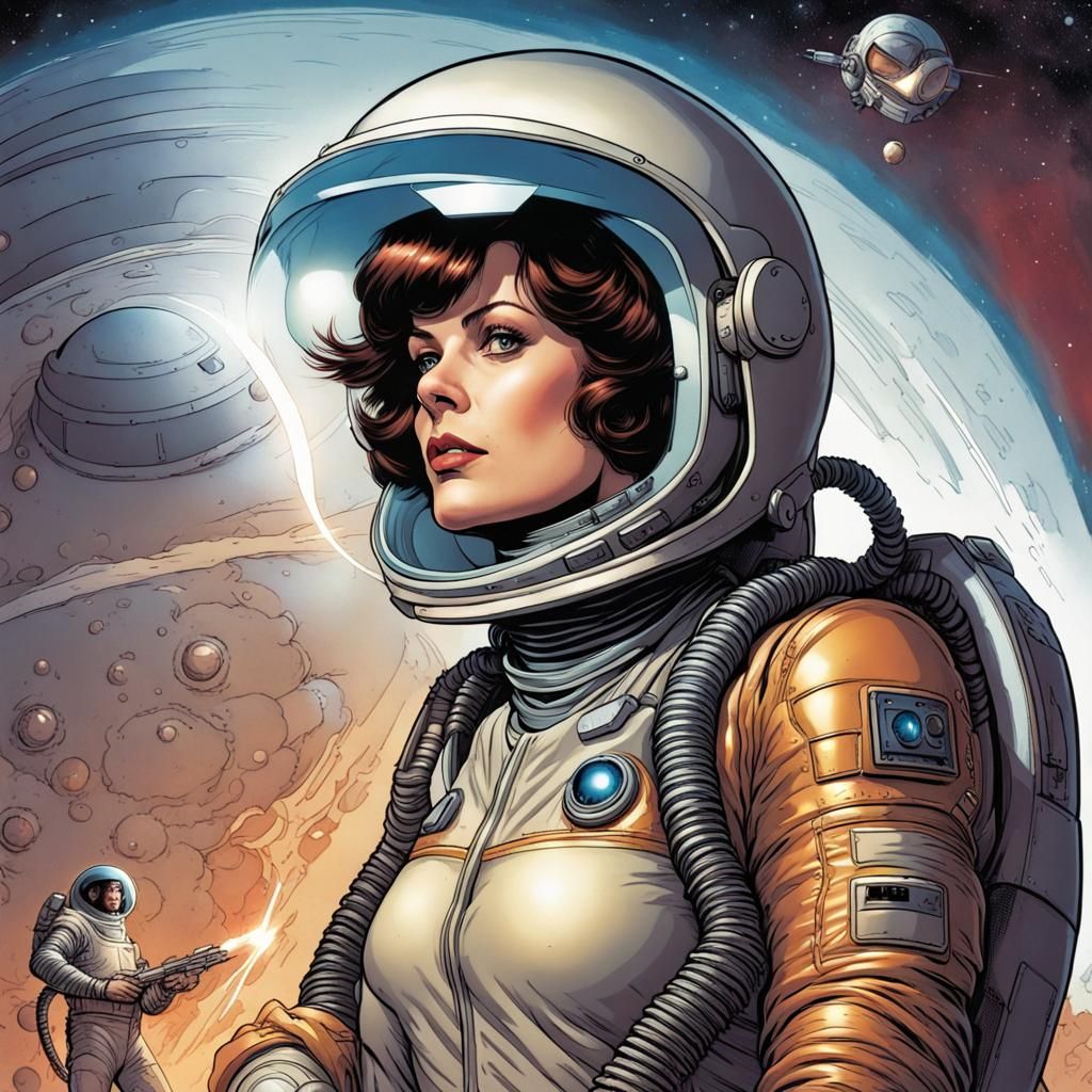 Perry Rhodan style Sigourney Weaver - AI Generated Artwork - NightCafe ...