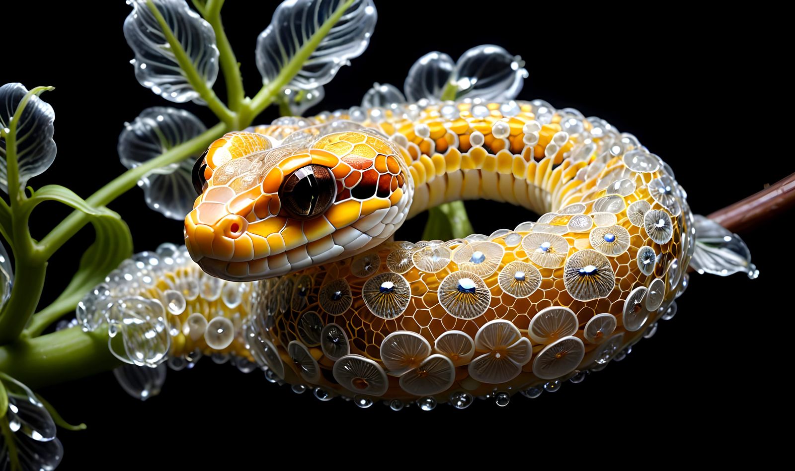 New Species of Snake - Surreal Translucent Snake Rests on D...
