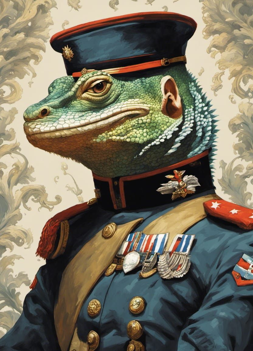 Military Lizard : r/nightcafe