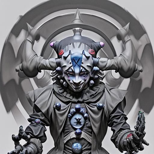 gothic dark technofantasy robot jester - AI Generated Artwork ...