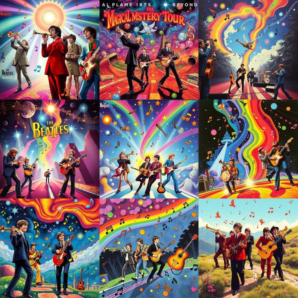 Psychedelic Jazz Harmony in Vibrant 60s Style - AI Art