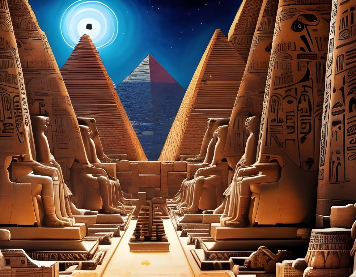 Egyptian pyramids - AI Generated Artwork - NightCafe Creator