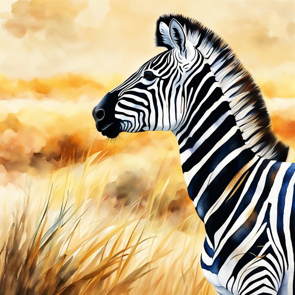 A portrait of a zebra – 2 - AI Generated Artwork - NightCafe Creator