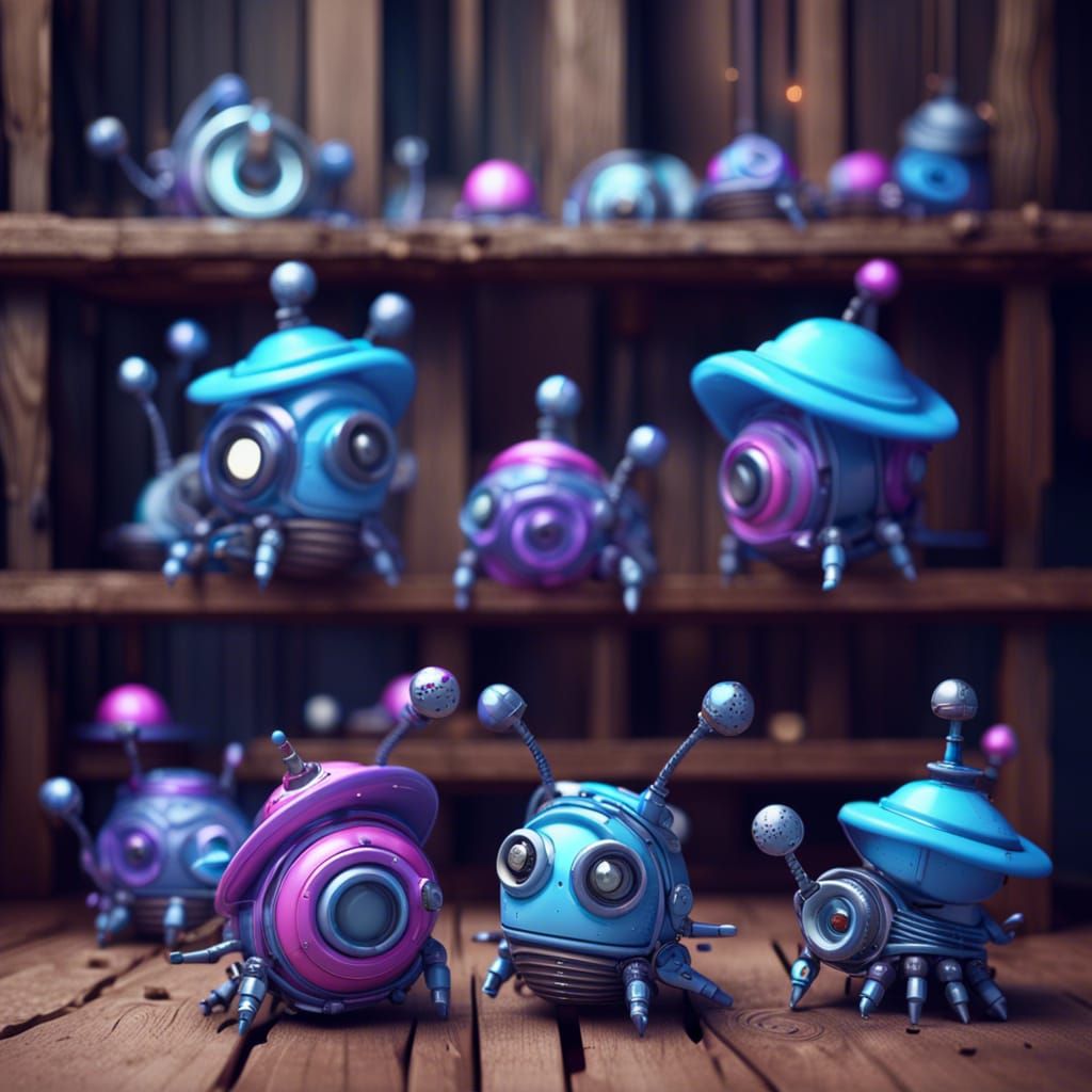 Bitty-bots Collection - AI Generated Artwork - NightCafe Creator