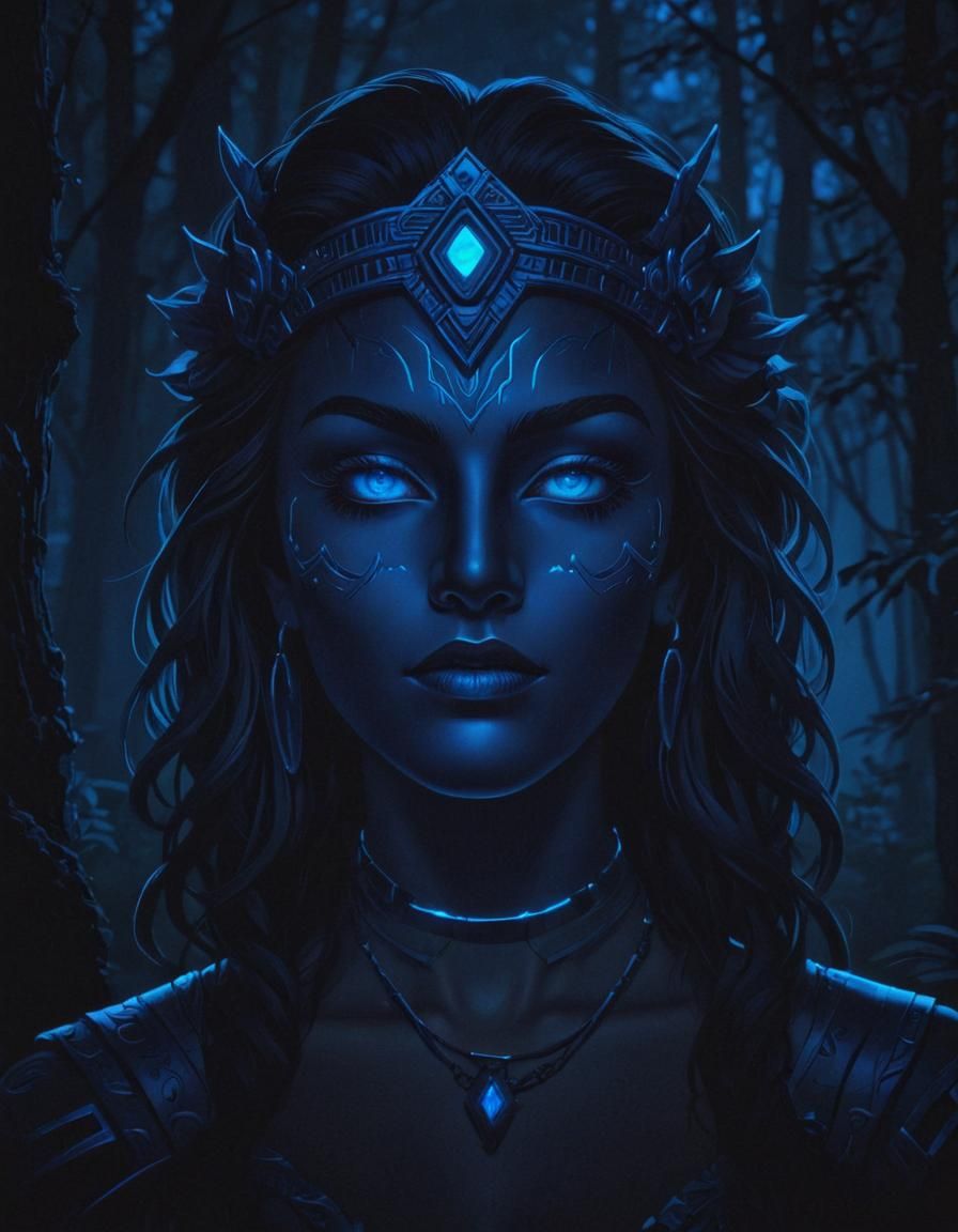 Blue moon avatar - AI Generated Artwork - NightCafe Creator